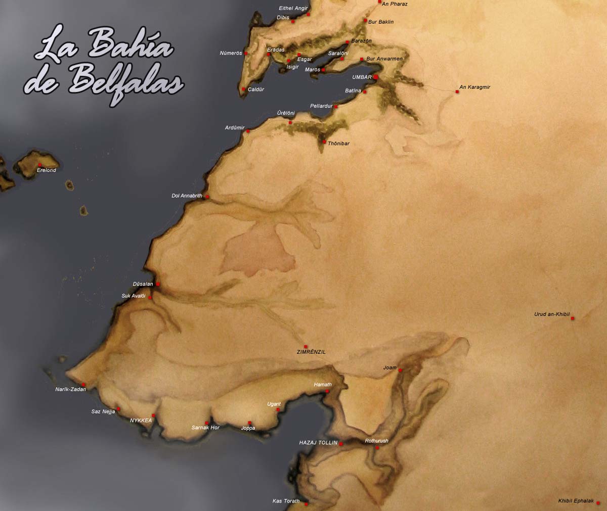 Mapas y Planos, RPW para la Tierra Media de Rolemaster